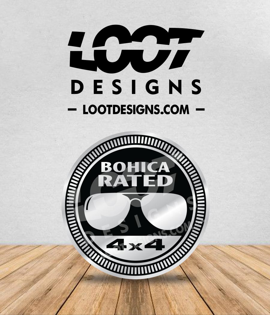 BOHICA RATED Badge for Offroad Vehicle – Loot Designs