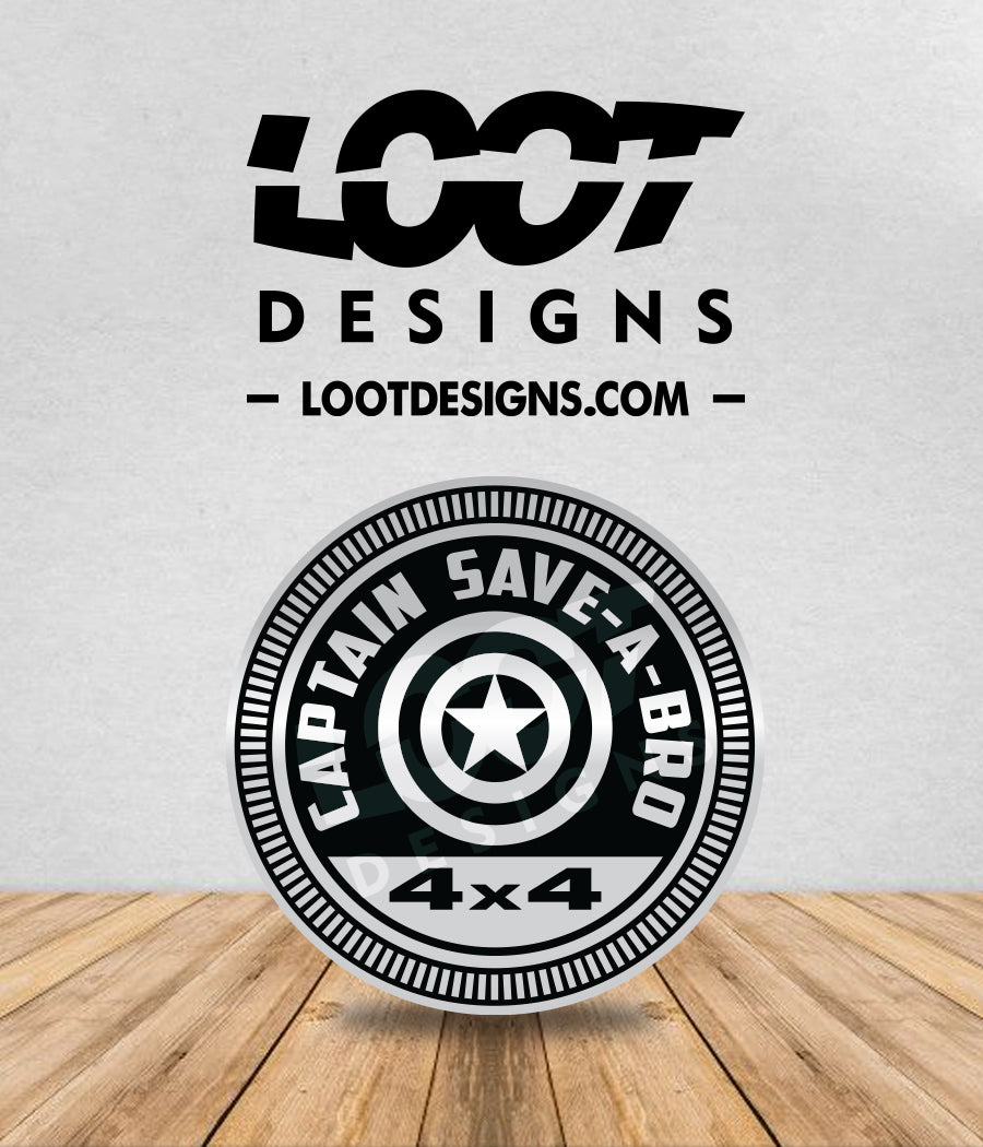 CAPTAIN SAVE-A-BRO Badge for Offroad Vehicle – Loot Designs
