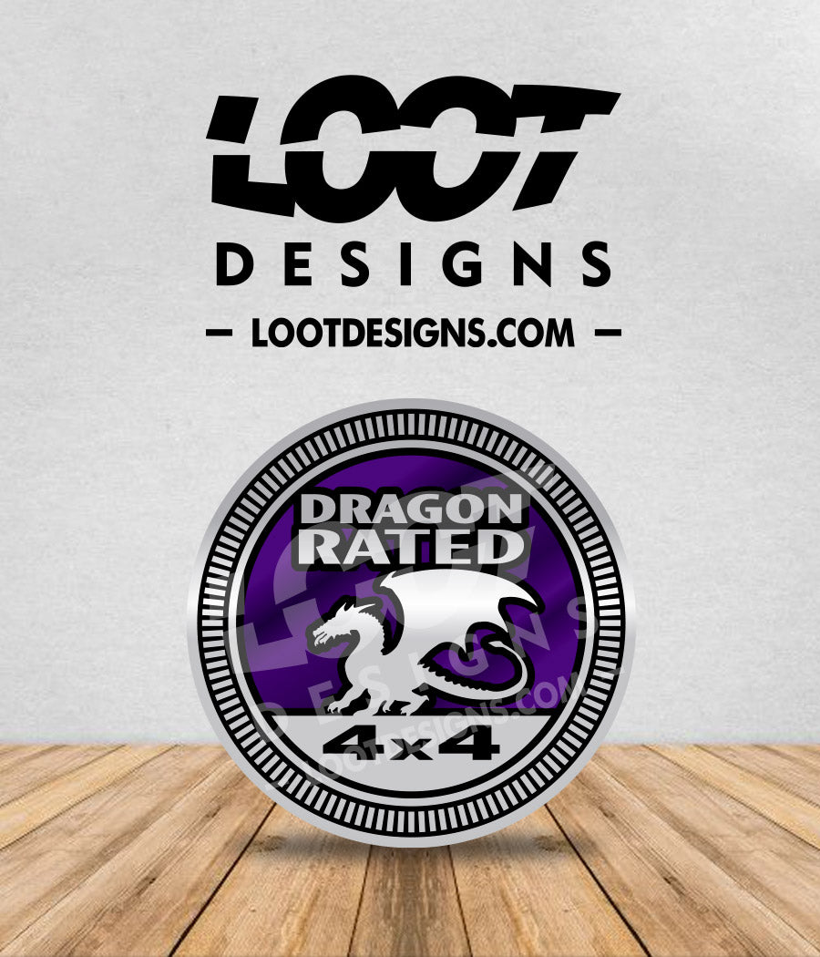 DRAGON RATED Badge for Offroad Vehicle – Loot Designs