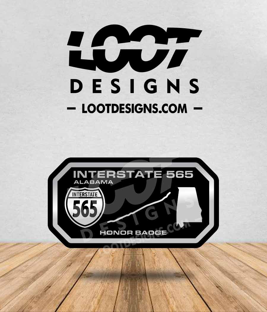 INTERSTATE 565 (I-565 AL) Honor Badge for Offroad Vehicle – Loot Designs