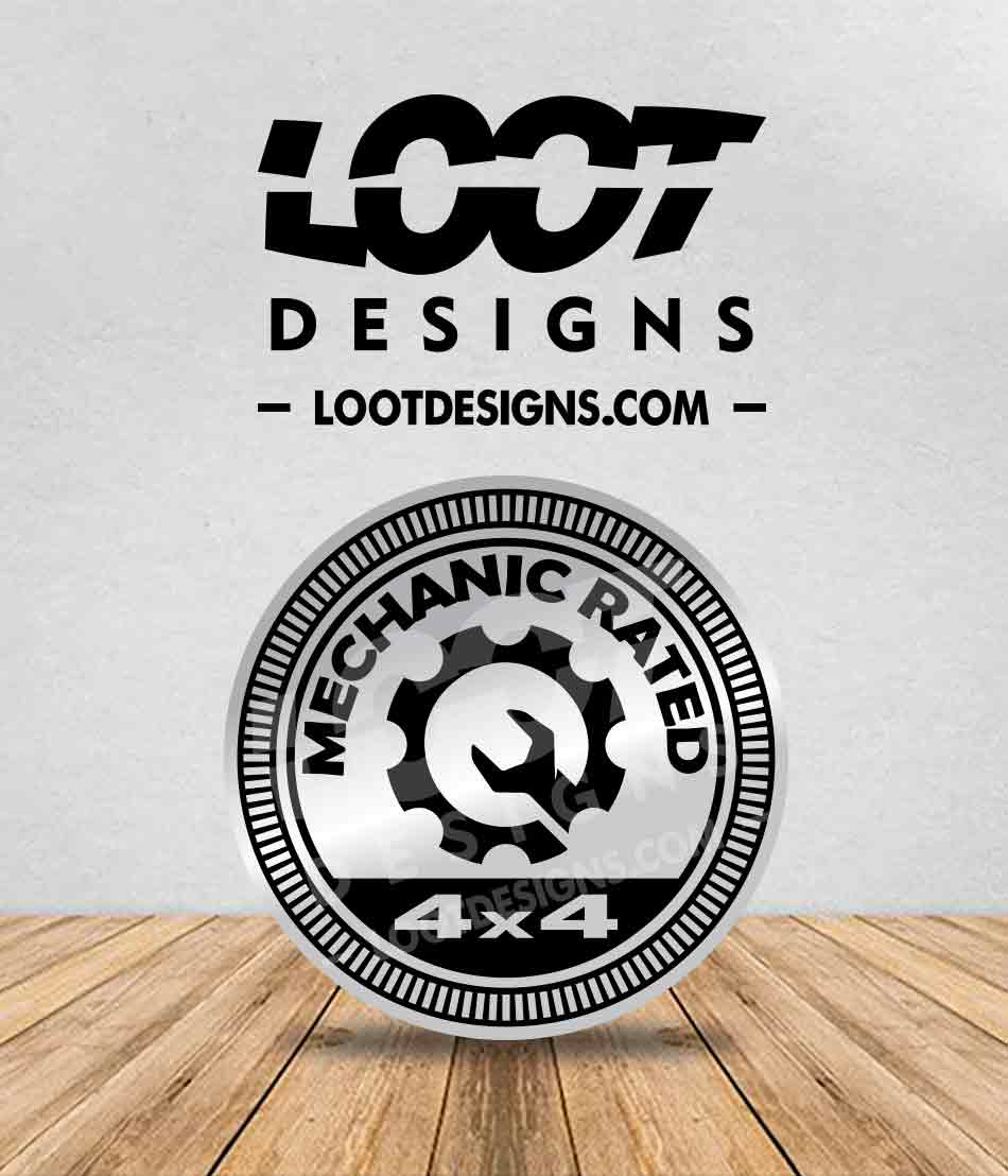 MECHANIC RATED Badge for Offroad Vehicle – Loot Designs