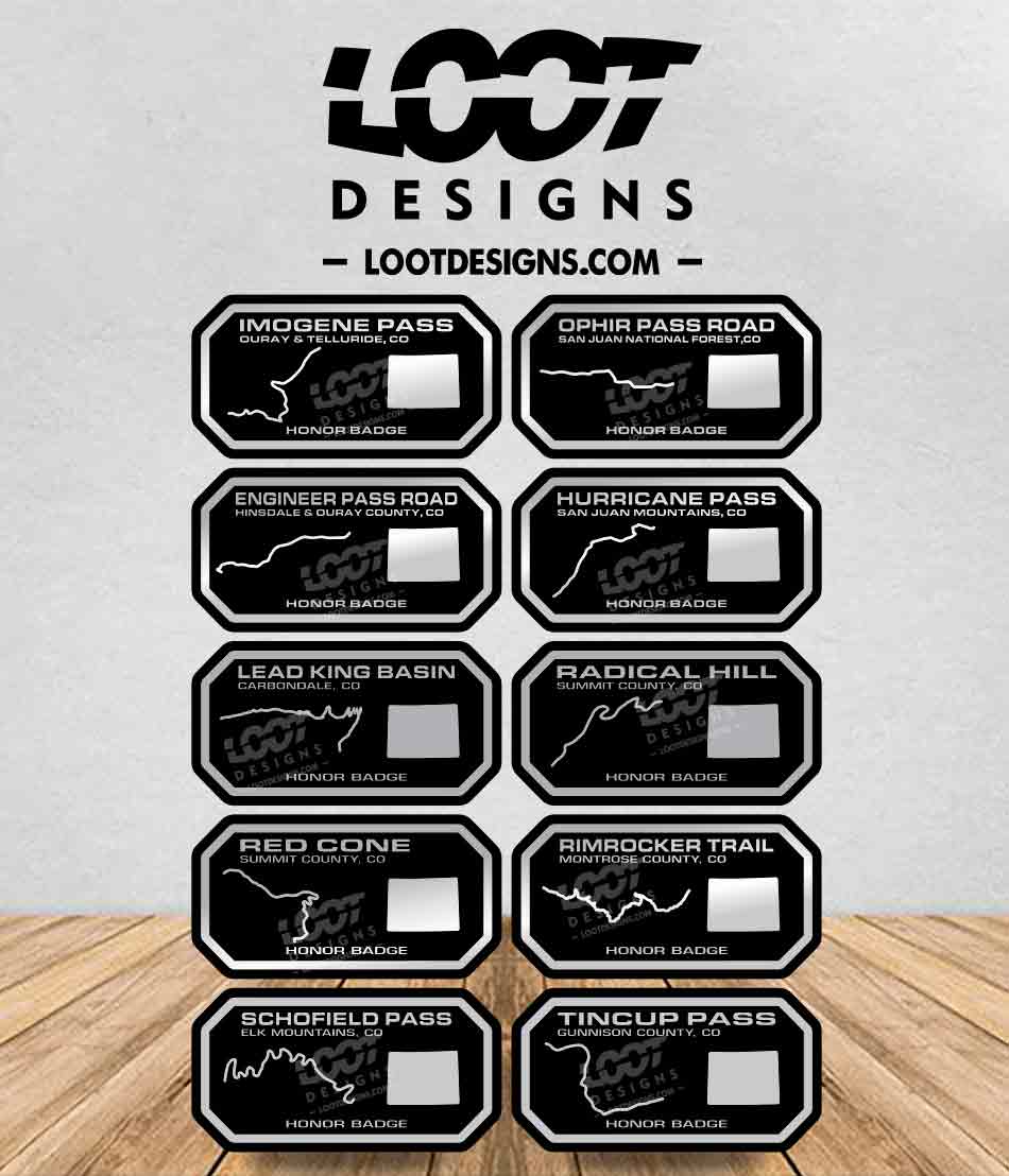 COLORADO (Random Trails) Honor Badge for Offroad Vehicle – Loot Designs