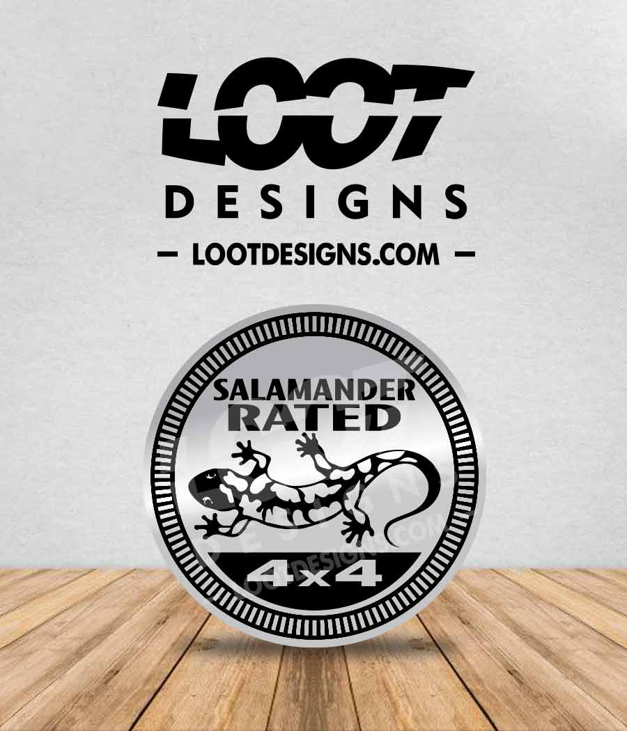 SALAMANDER RATED Badge for Offroad Vehicle – Loot Designs
