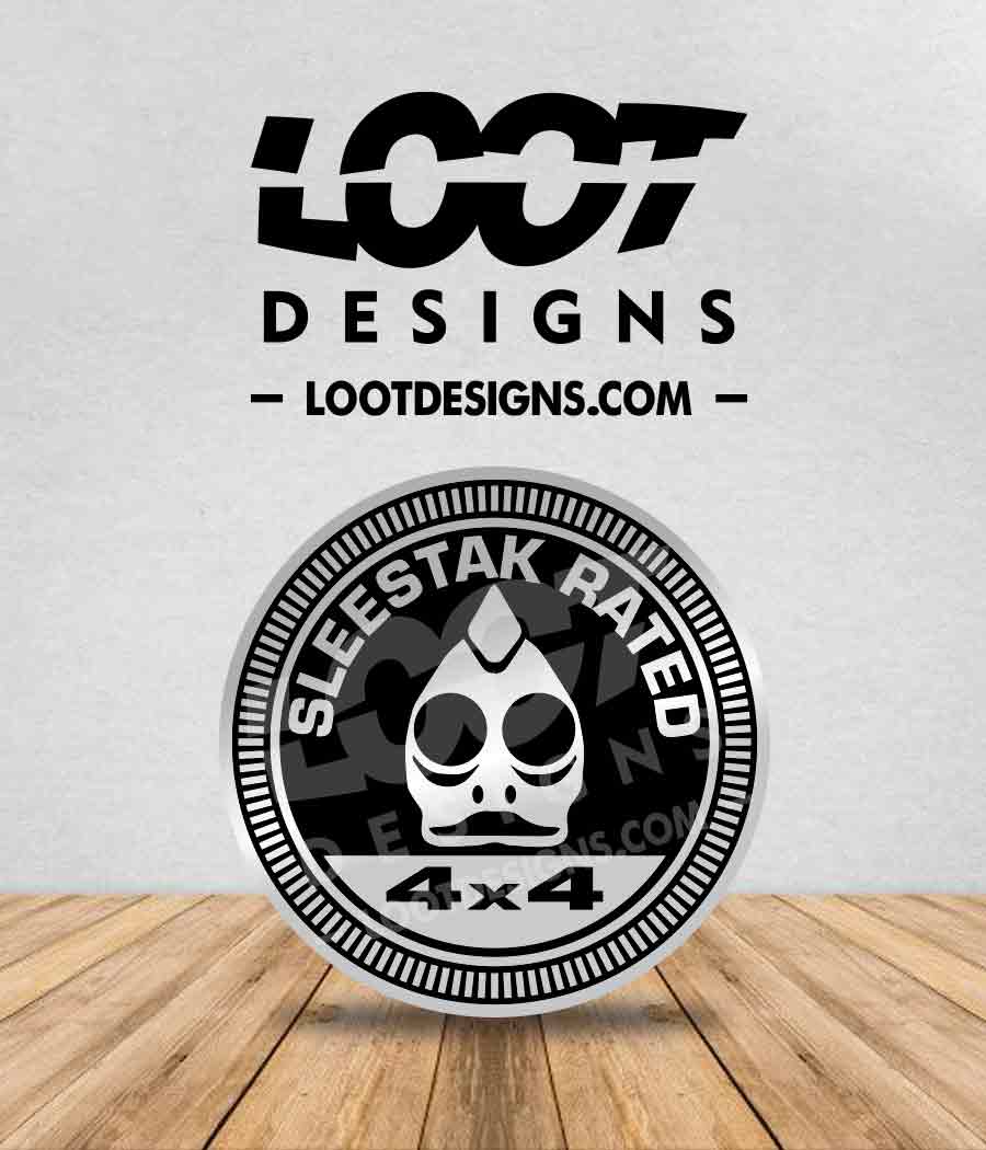 SLEESTAK RATED Badge for Offroad Vehicle – Loot Designs