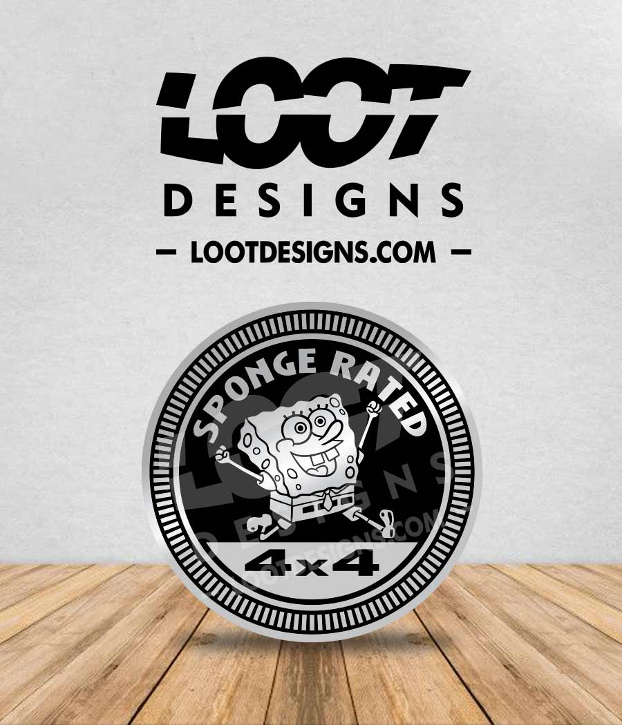 SPONGE RATED Badge for Offroad Vehicle – Loot Designs