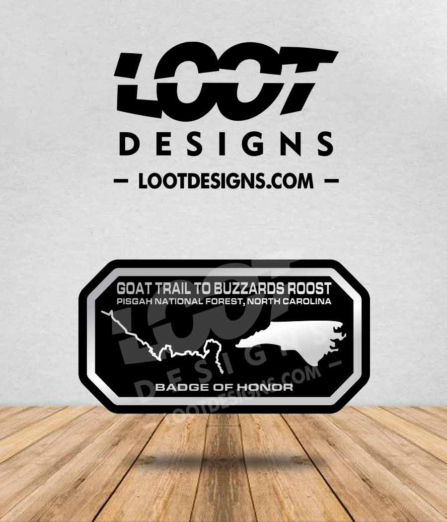 GOAT TRAIL TO BUZZARDS ROOST (NC) Honor Badge for Offroad Vehicle ...